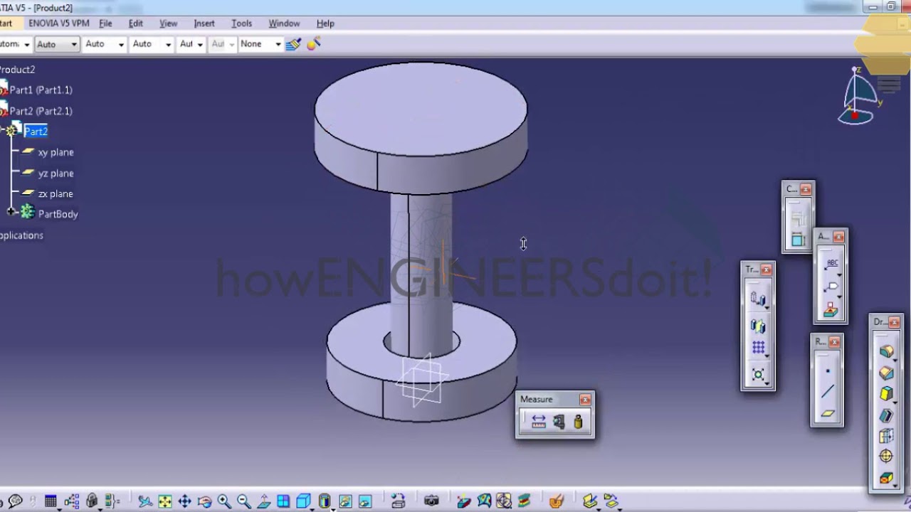 5.1|Getting used to Assembly workbench P2|Top Catia V5 tutorials ...