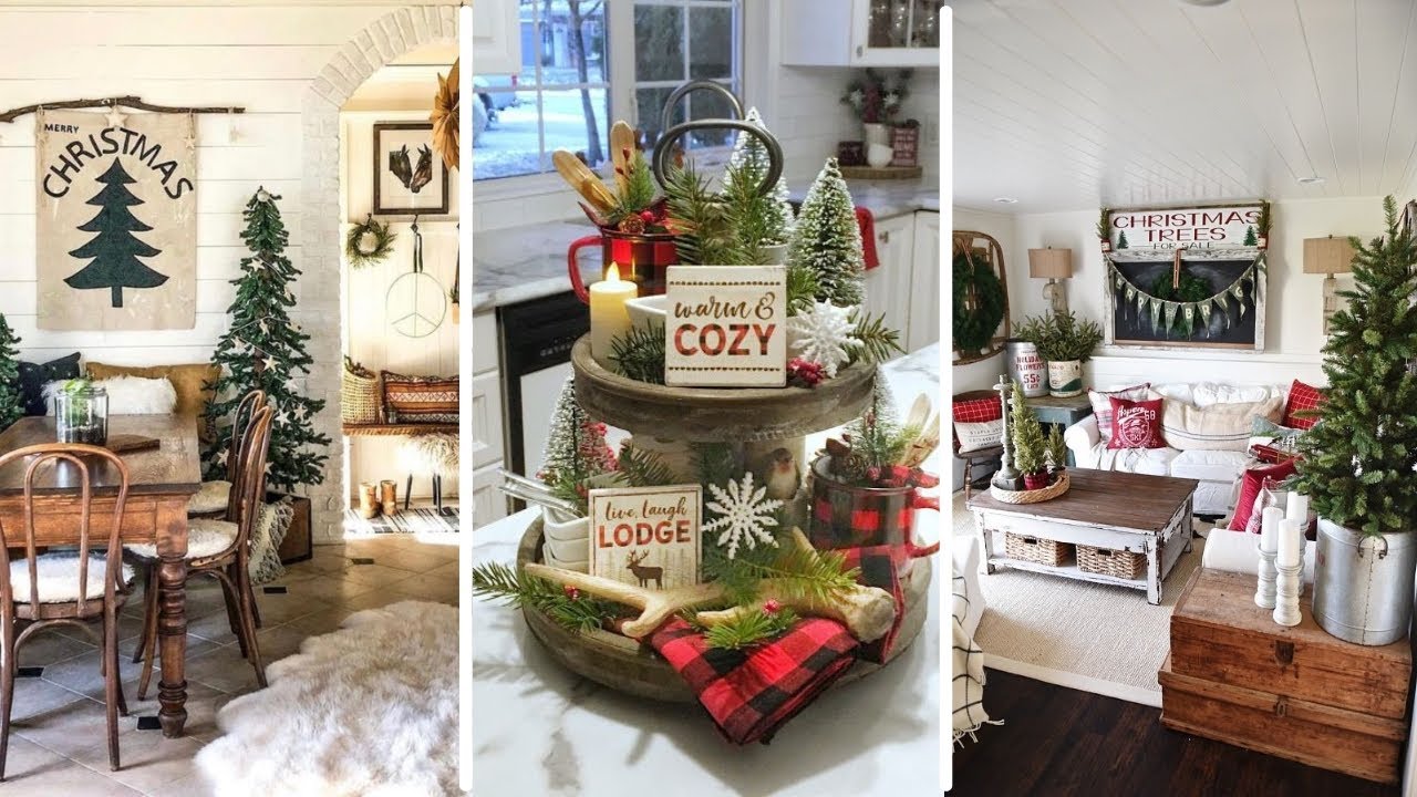 Rustic Elegance: Christmas Vignettes and Farmhouse Decor Inspira - YouTube