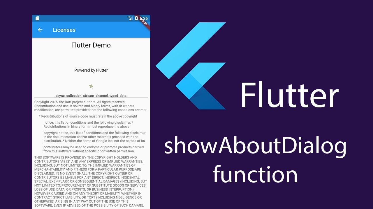Flutter About Page ShowAboutDialog Function Licenses Page YouTube flutter-about-page-showaboutdialog-function-licenses-page-youtube