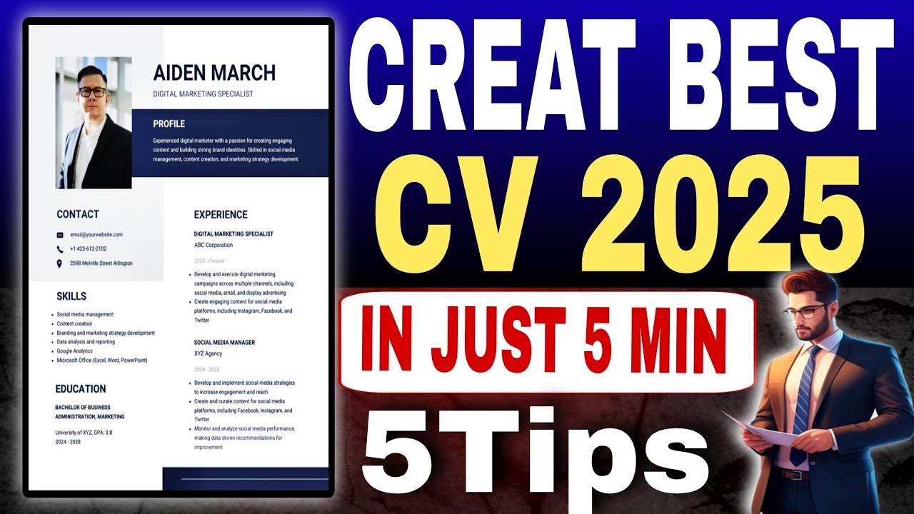 Create Best CV for Free 2025 | Best CV Format 2025 - YouTube
