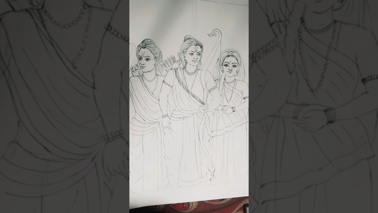 outline drawing of shree ram . Jai shree ram. - YouTube