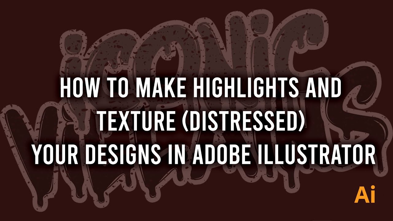 How to make highlights and texture (distressed) your designs in Adobe ...