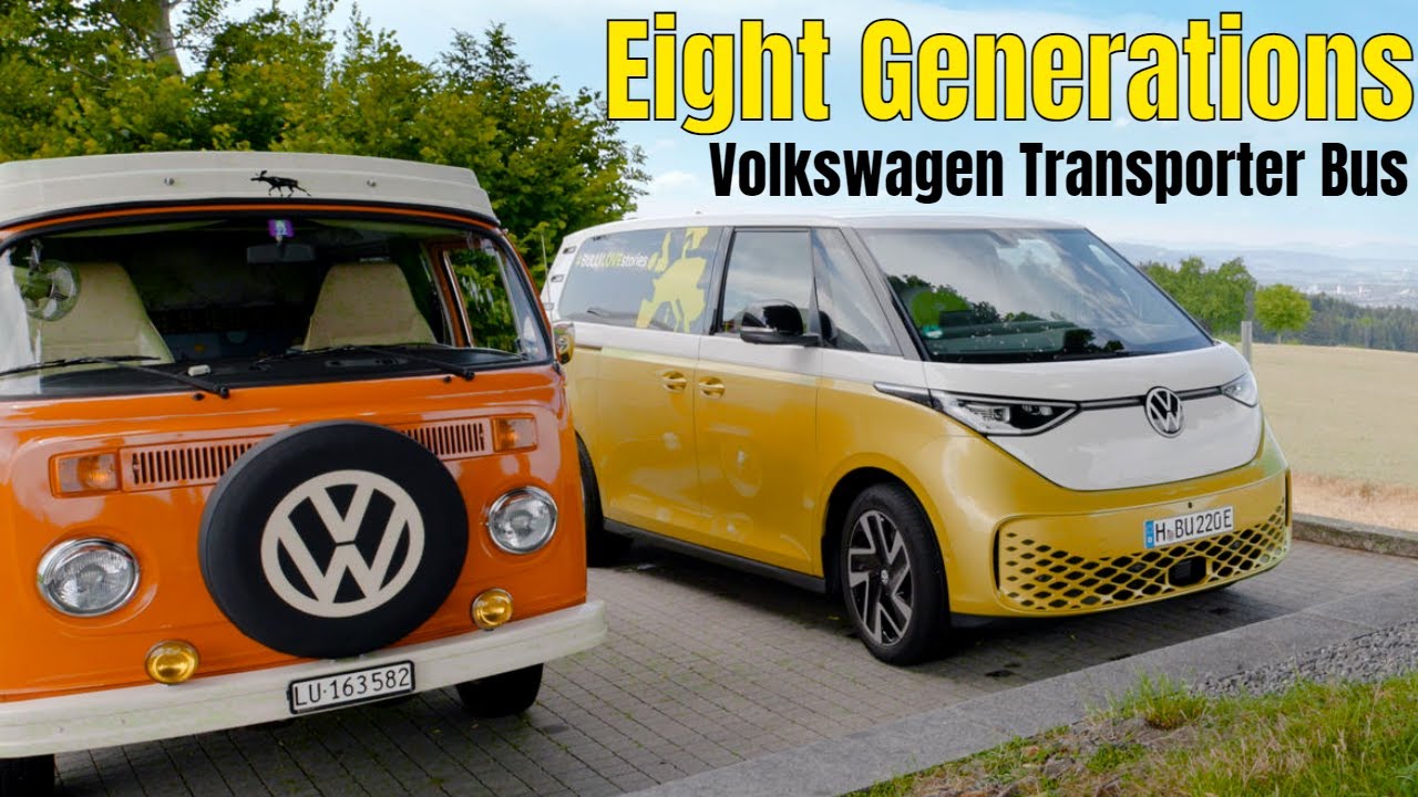 Eight Generations of Volkswagen Transporter Bus Bulli Multivan ...