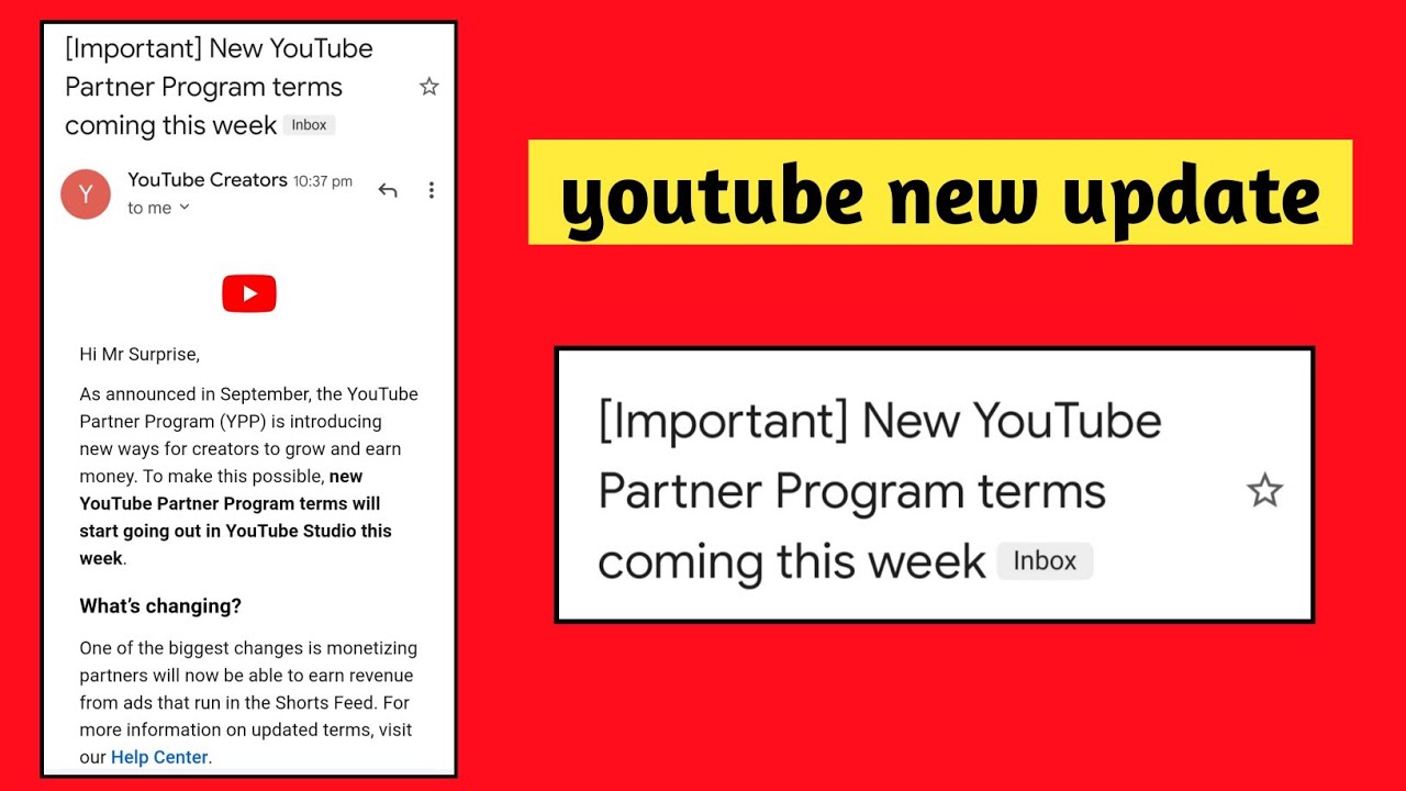 [Important] New YouTube Partner Program terms coming this week | yt ...