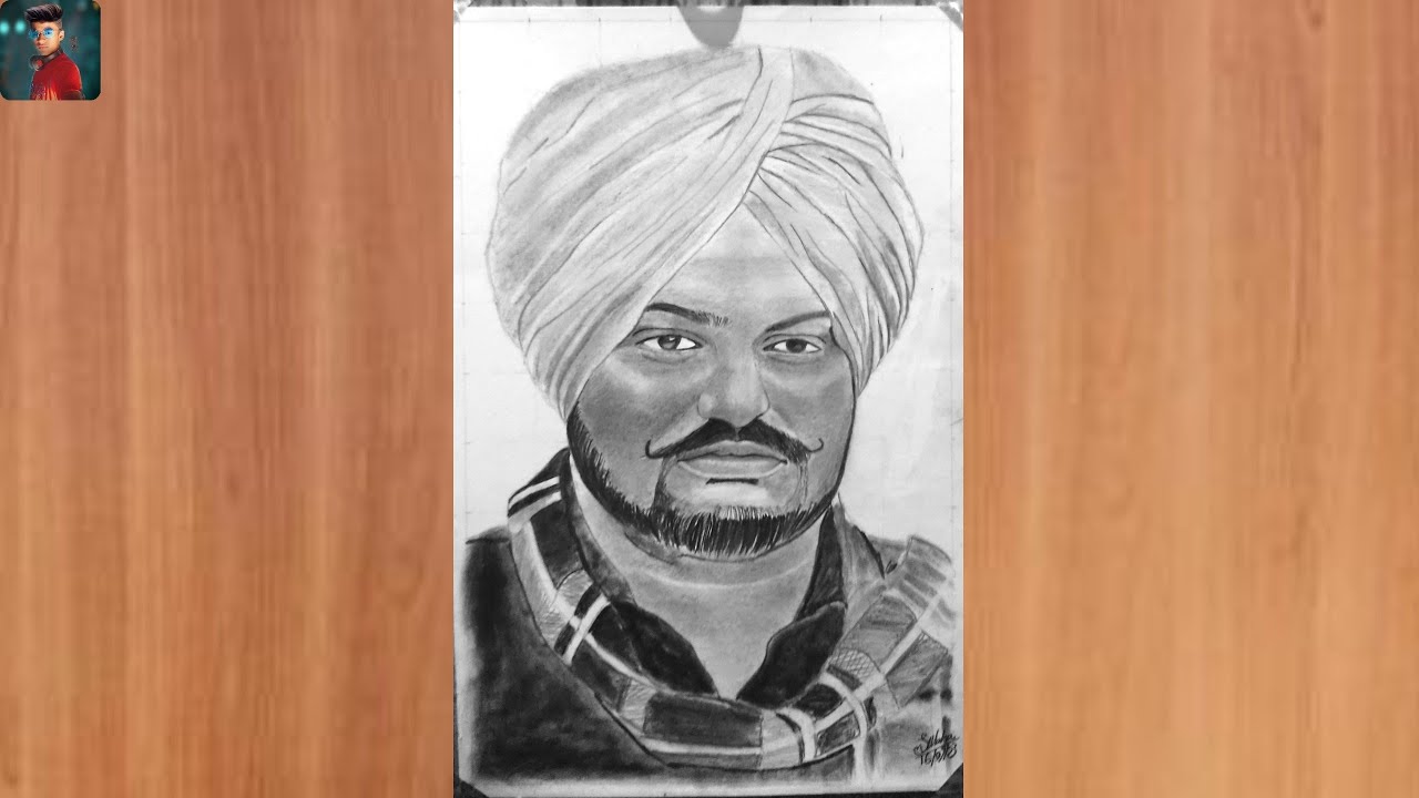 Sidhu moose wala drawing,pencil drawing tutorial।step by step part - 2 ...