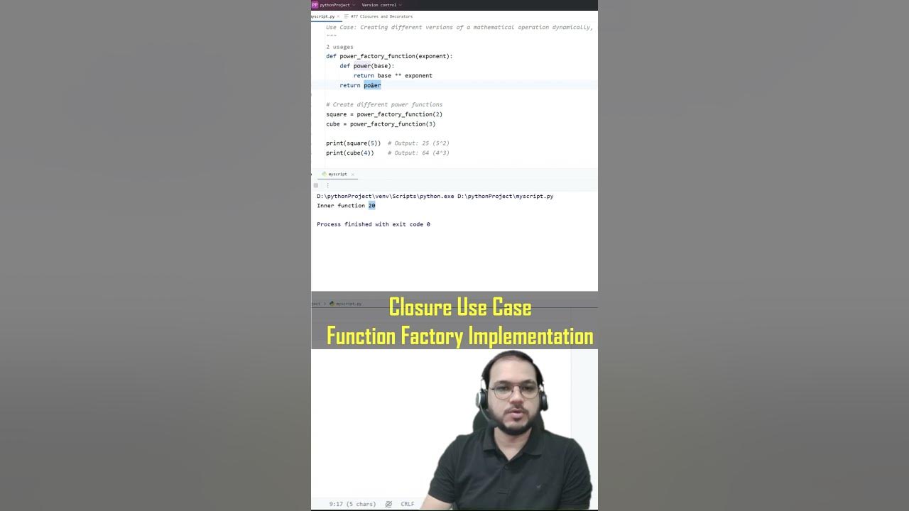 Closure Use Case Function Factory Codewithdaneyal Coding Pythonprogramming Shorts Youtube