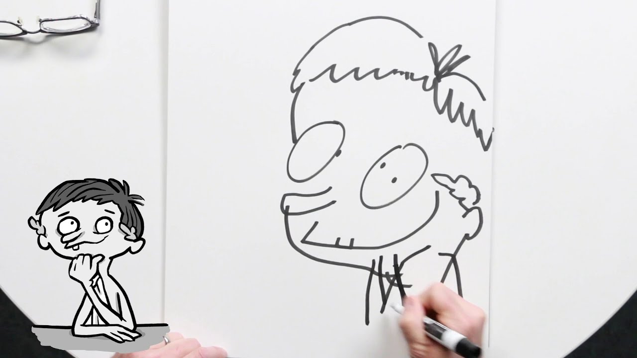 Adam J.B. Lane, illustrator of ODD GODS, draws characters from the book ...
