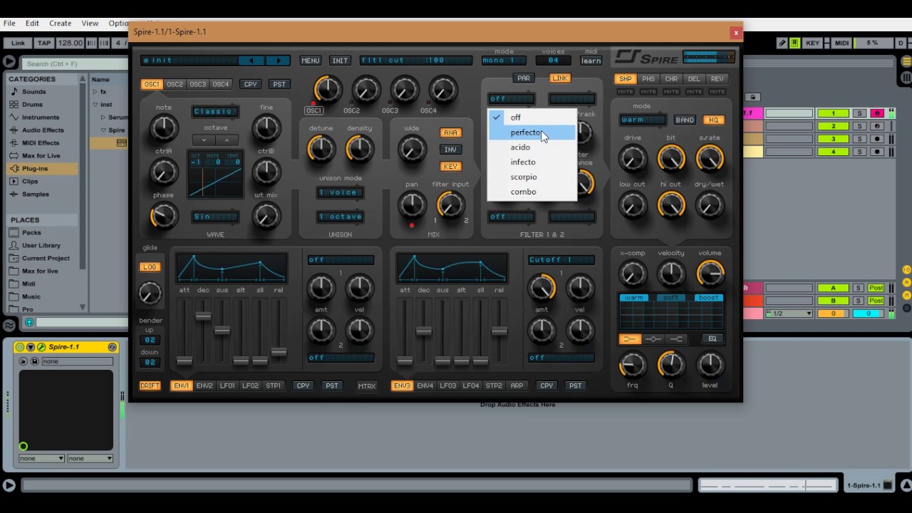 Ableton Live Spire LFO Sound Design - YouTube