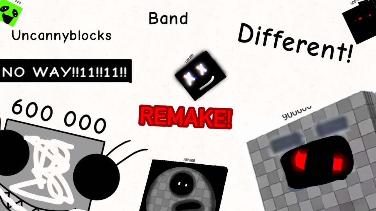 Uncannyblocks Band Different 100000 - 1000000 (REMAKE) - YouTube