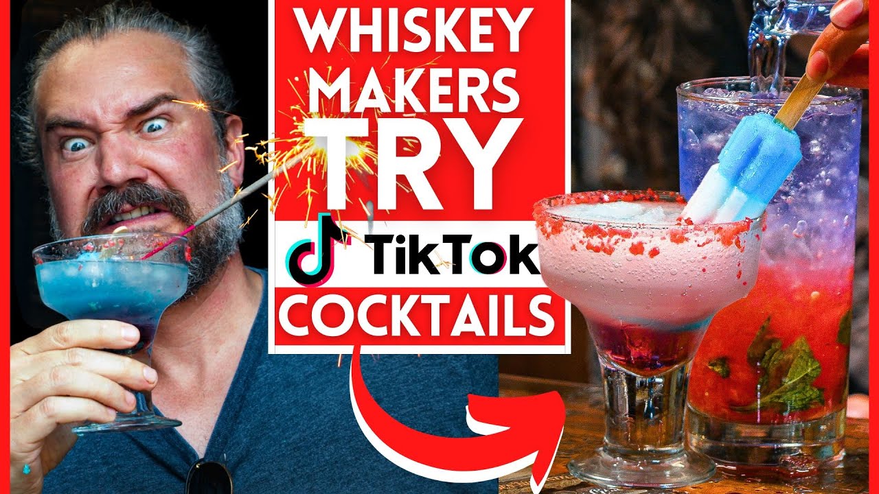 Whiskey makers TRY to drink TikTok's most patriotic cocktails - YouTube