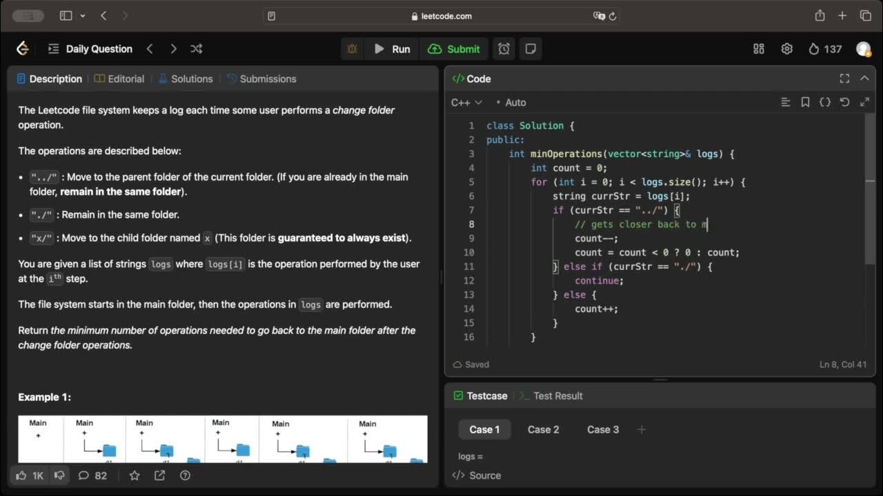 Leetcode 1598 - Crawler Log Folder [10/7/24] - YouTube
