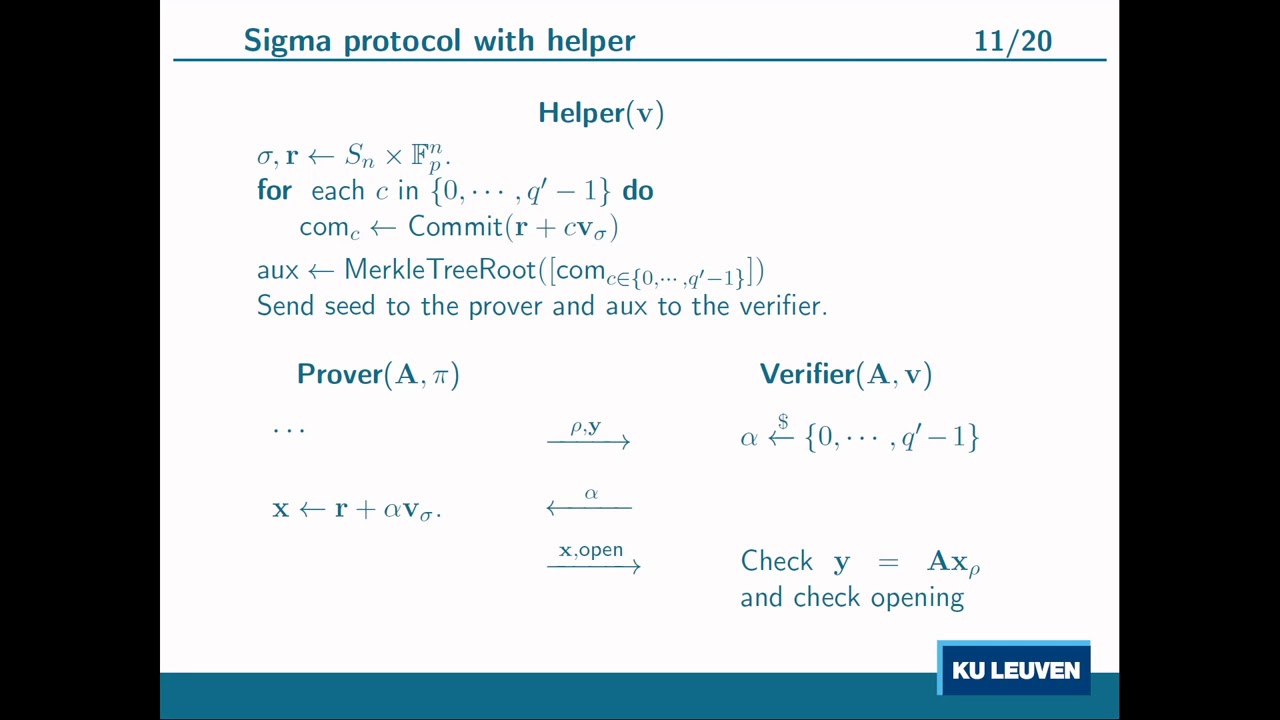 Sigma protocols for MQ, PKP and SIS, and fishy signature schemes - YouTube