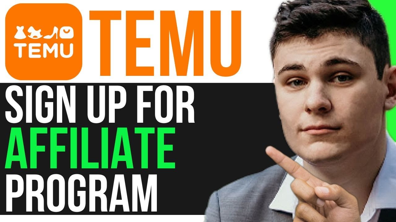 SIGN UP FOR TEMU AFFILIATE PROGRAM (STEP BY STEP) - YouTube