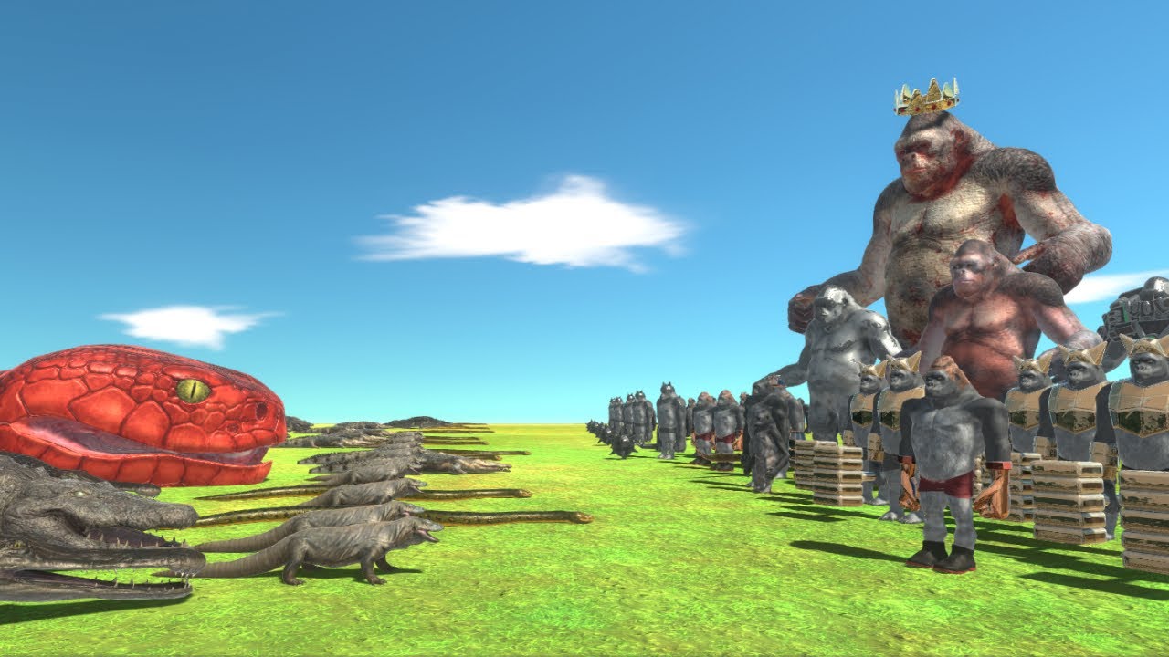 Giant Titanoboa Tries To Defeat King Goro And His Army ARBS animal ...