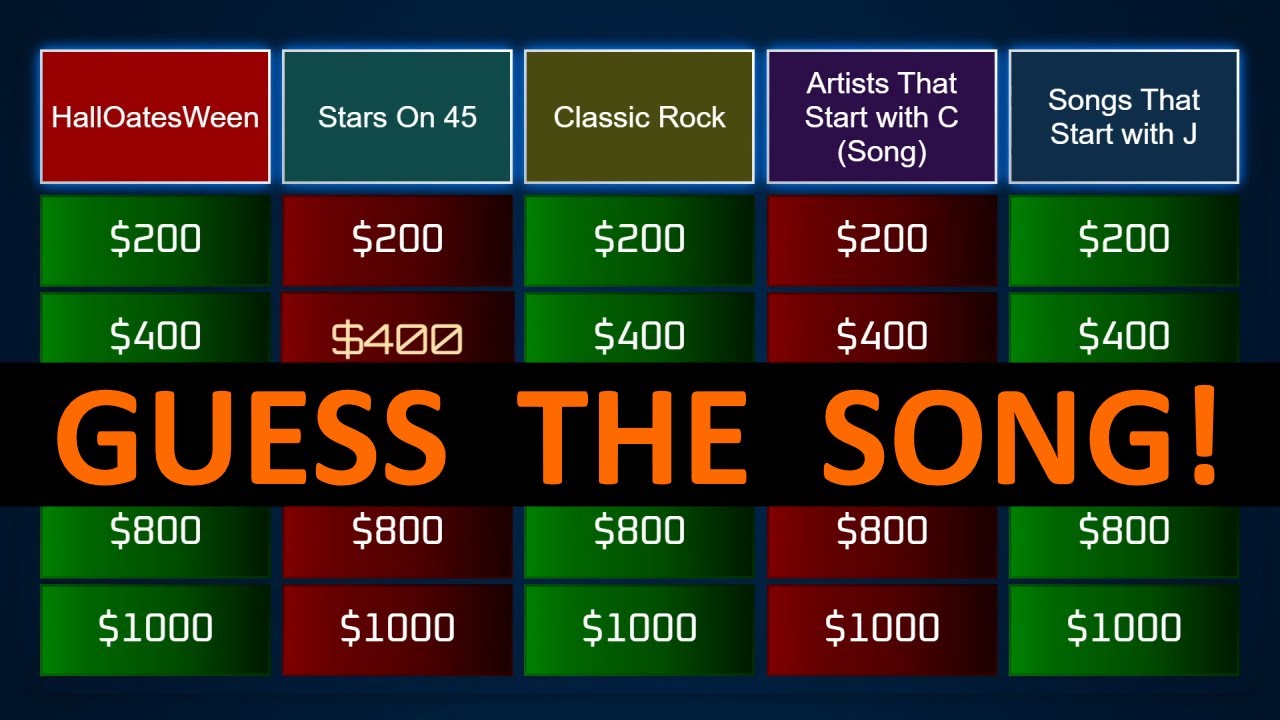 Guess the Song Jeopardy Style | Quiz #88 - YouTube