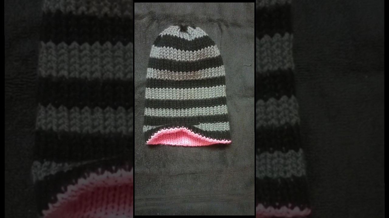 Wednesday Addams and Enid Sinclair inspired reversible knitted beanie ...