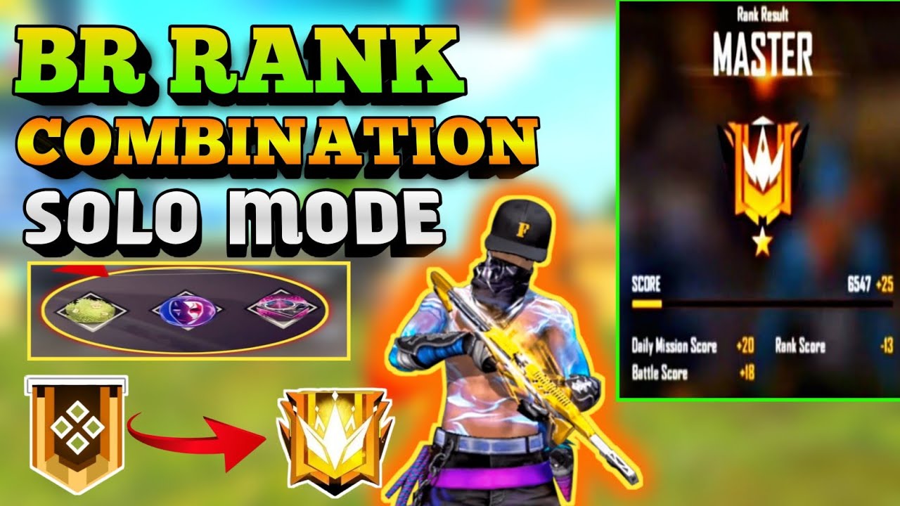 NEW BR RANK COMBINATION FOR SOLO ! BR RANK BEST CHARACTER COMBINATION ...