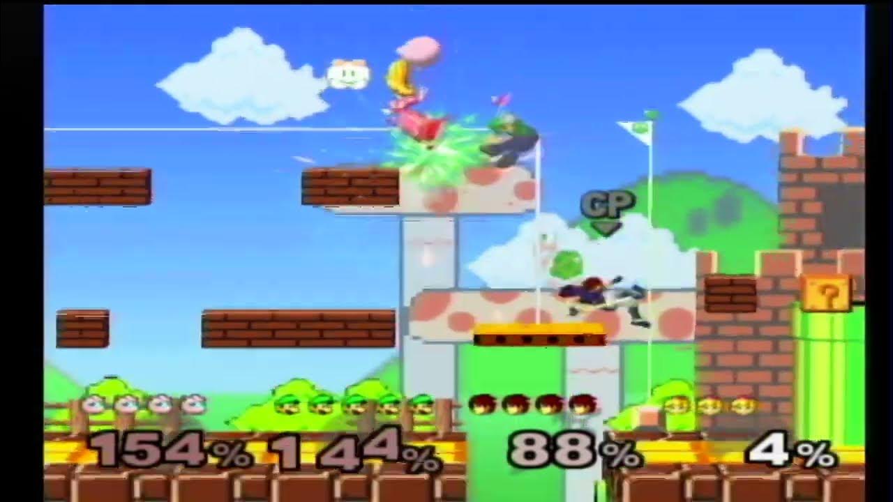 Super Smash Bros Melee - Jigglypuff Vs Luigi Vs Roy Vs Peach - YouTube