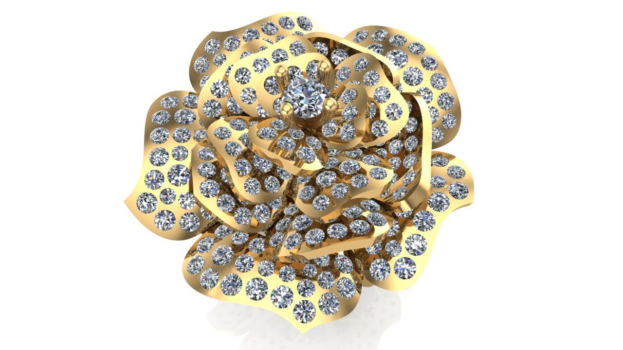 matrix 9 RENDER VIDEO LATEST DIAMOND JEWELLERY PEACOCK LADIES RING 21 ...