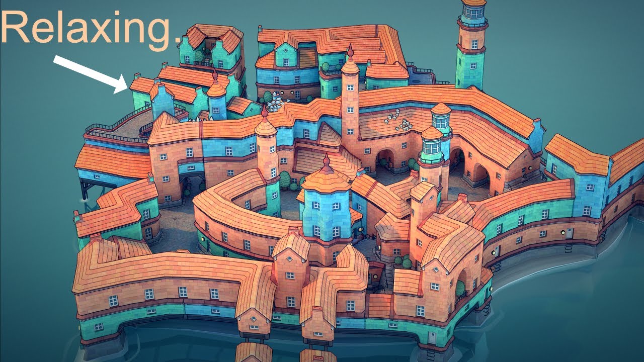 The Resort, Relaxing Townscaper Build Tour - YouTube