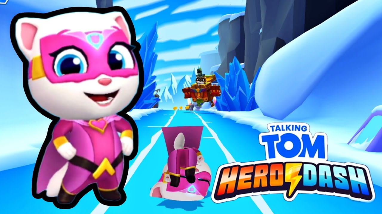 Talking Tom Hero Dash Angela Full Screen Gameplay Android Lilu Youtube