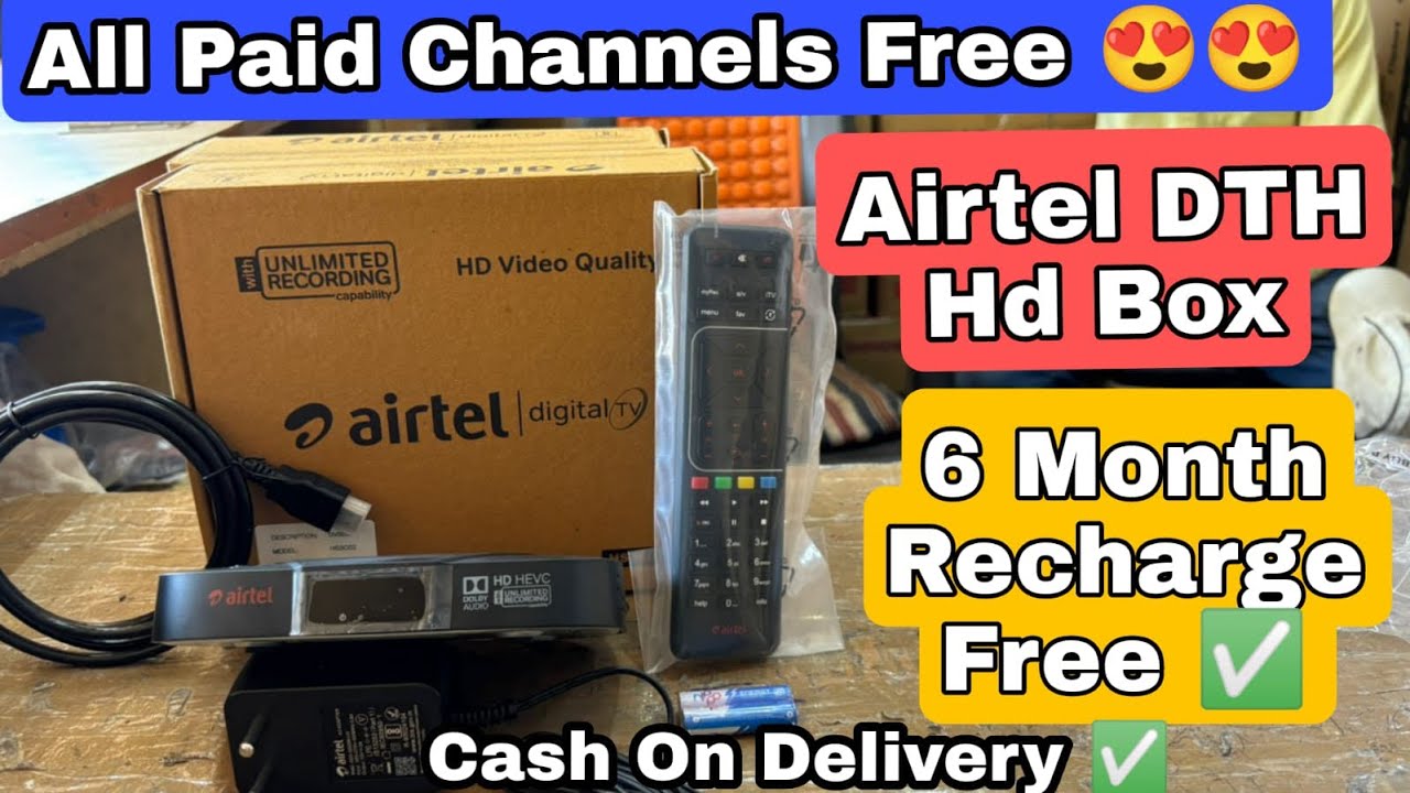 Airtel DTH HD box | 6 Month All Paid channels Free | Cheapest Offer in ...