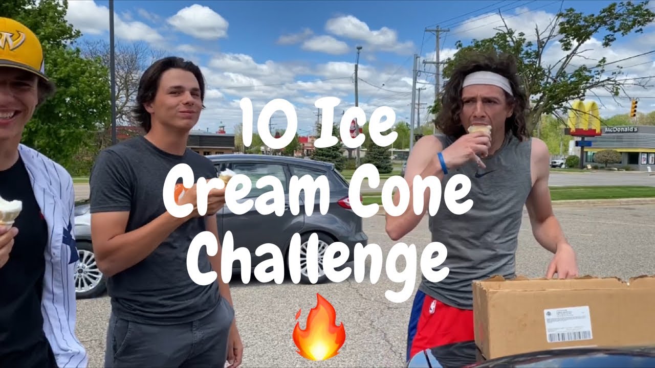 10 Ice Cream Cone Challenge!! - YouTube