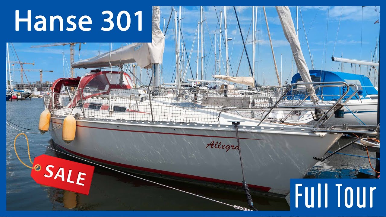 Hanse 301 zu verkaufen - Rundgang durch die Segelyacht (VERKAUFT) - YouTube