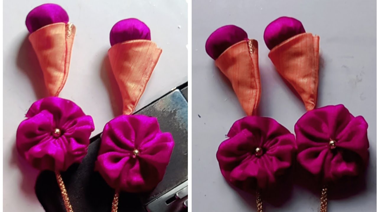 Easy and beautiful latkan design/Fabric latkan making/How to make ...