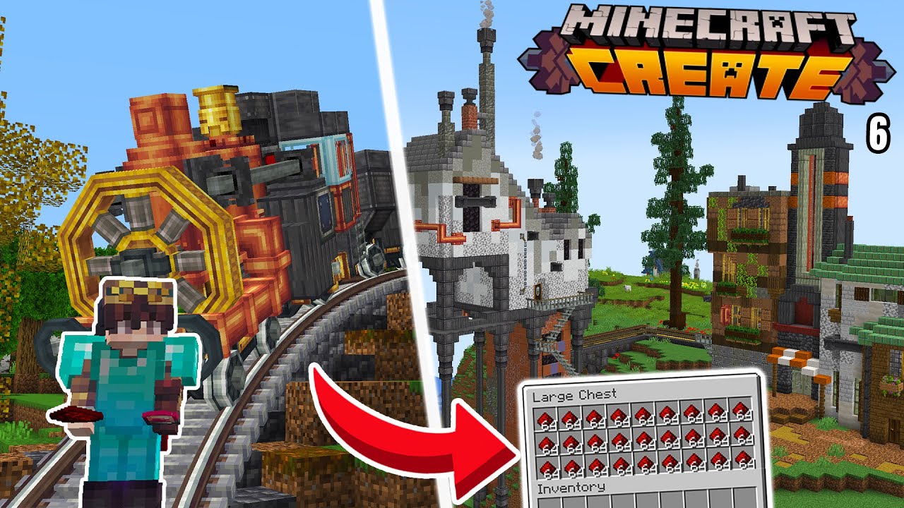 I Built a REDSTONE FACTORY in Minecraft Create - YouTube