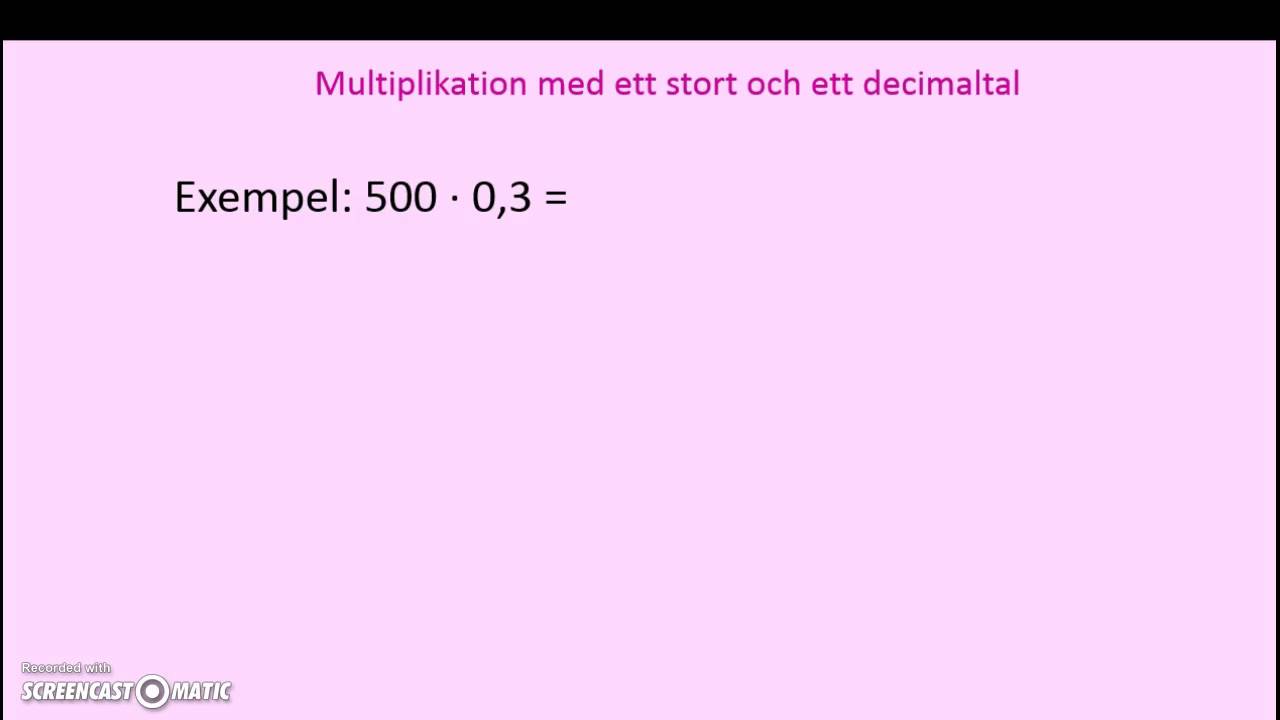 Multiplikation med små tal - YouTube