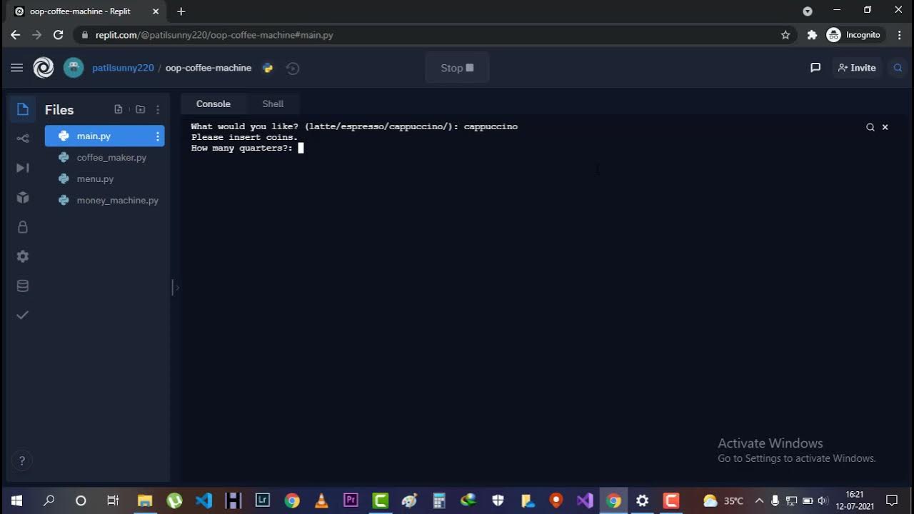 Day 12 Python | Coffee Machine - YouTube