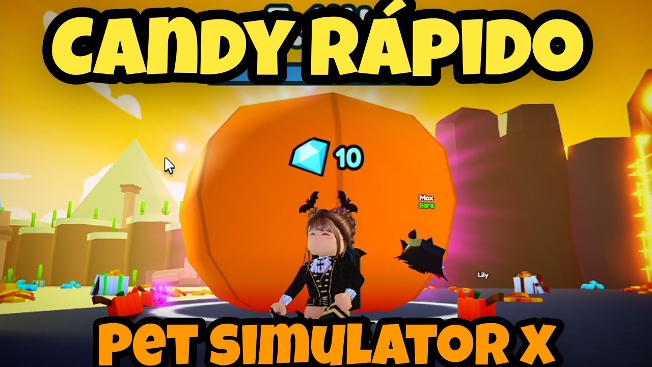 *CANDY MUITO RÁPIDO* PET SIMULATOR X - HALLOWEEN 🎃 Como FARMAR MUITO ...