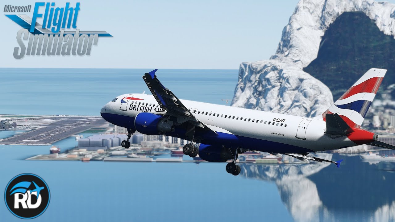 Difficult approach into RDPresets Gibraltar | Fenix A320 | Microsoft Flight Simulator 2020 - YouTube