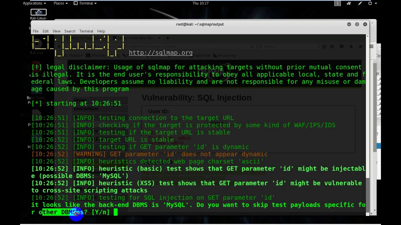Sql Injection With Kali Linux Part 4 Youtube