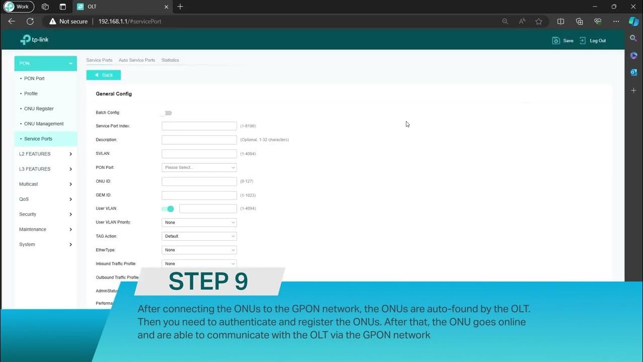 TP-Link GPON OLT Configuration - YouTube
