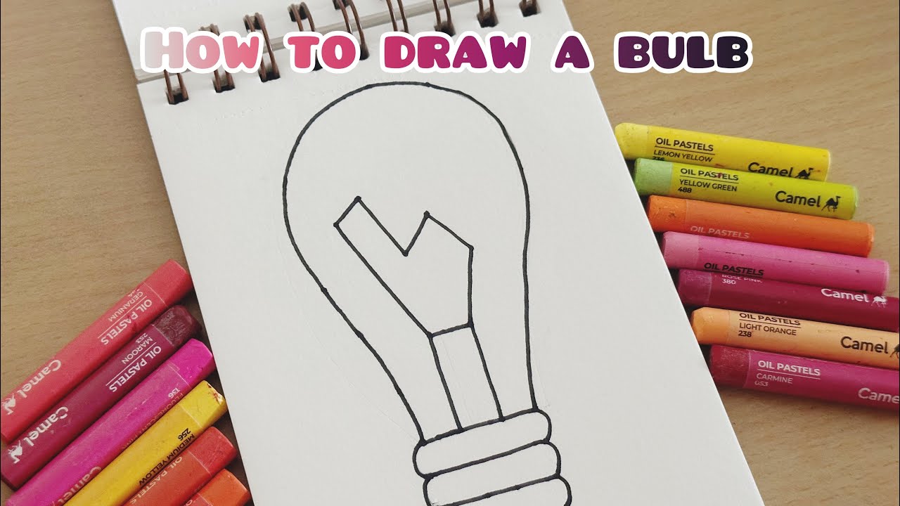 How To Draw A Bulb💡For Kids || Easy To Draw || @Duskyhand #bulb # ...