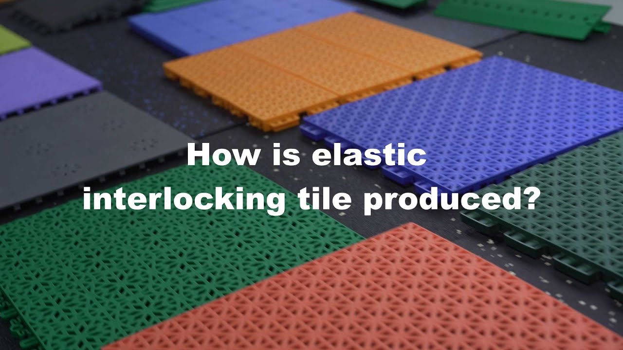 How is elastic interlocking tile produced? - YouTube