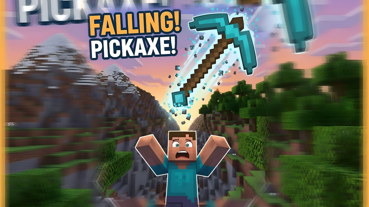 MINECRAFT FALLING PICKAXE #minecraft #shorts - YouTube