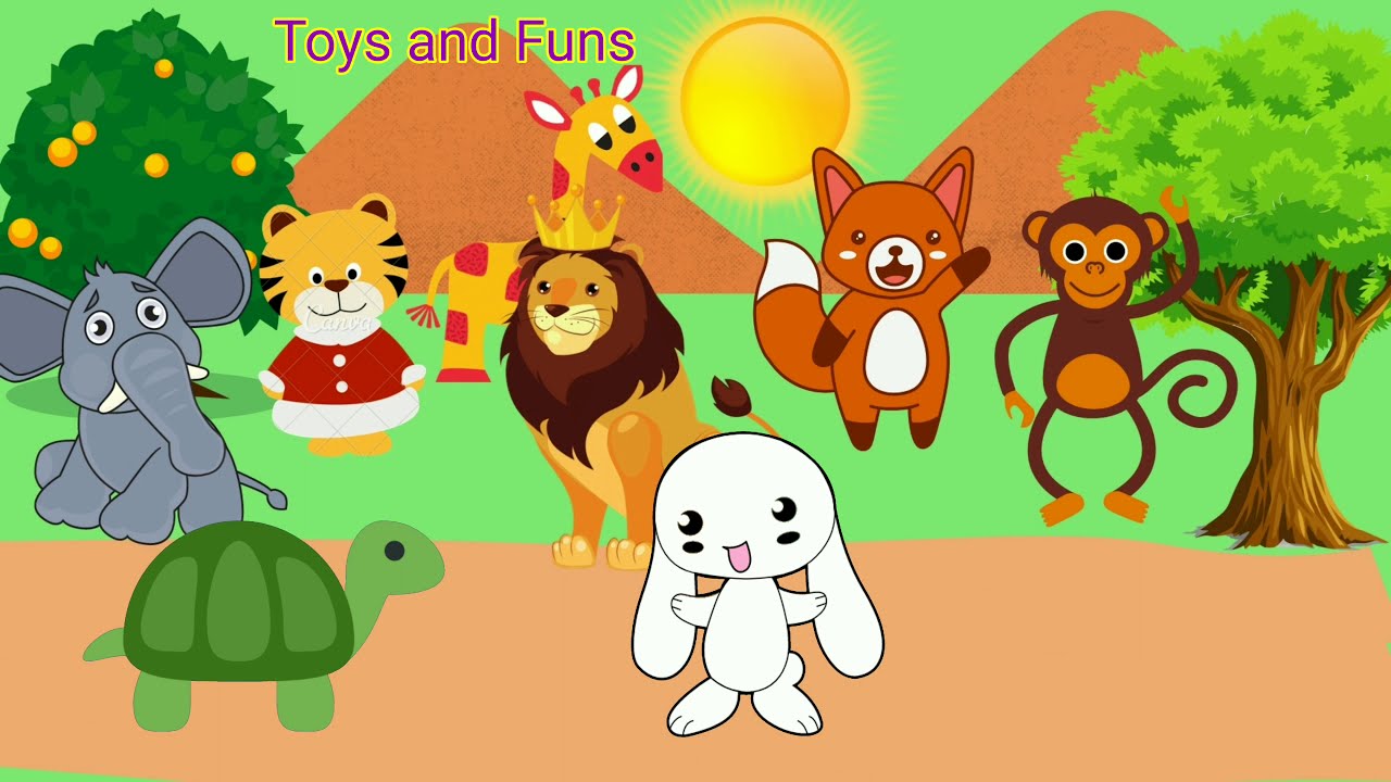 The hare and tortoise running Competition|hare and tortoise|Moralstory ...