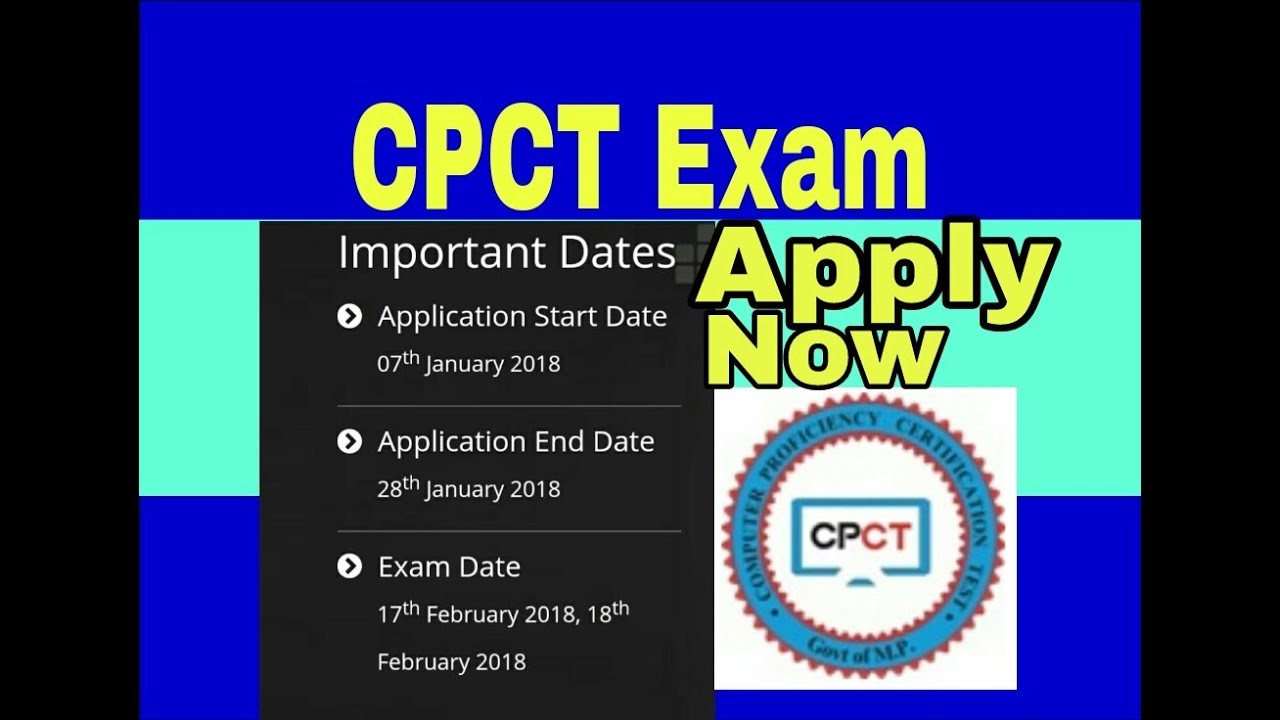 CPCT EXAM 2018! Cpct exam 2018 important date ! cpct exam form 2018 ...