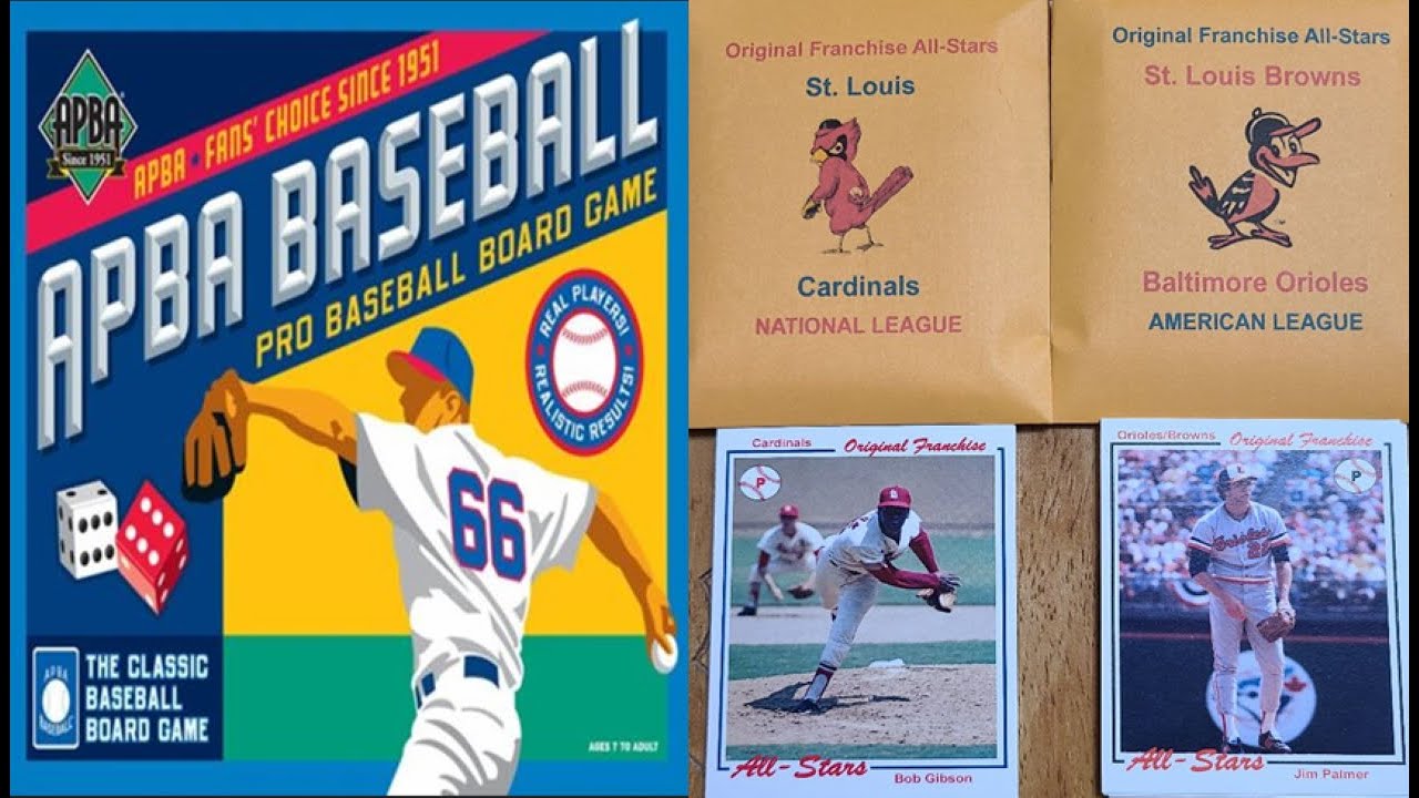 APBA Baseball Game Card & Dice - Original Franchise All-Stars Cardinals ...