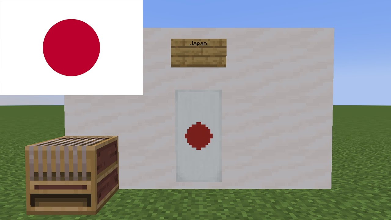 How to Make Japan's Flag in Minecraft - YouTube
