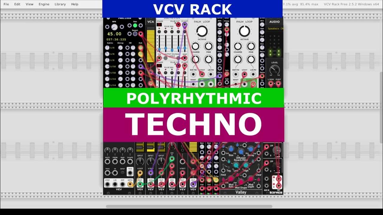 Polyrhythmic Minimal Techno Patch in VCV Rack | Virtual Modular Synth Jam #vcvrack # ...