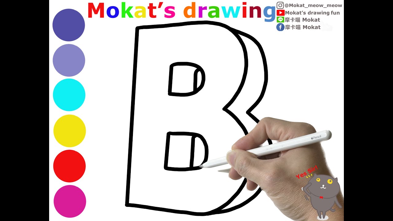 How to draw 3D letter B easy step by step for kids - YouTube