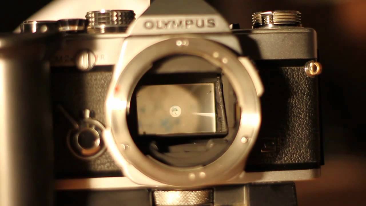 Olympus SLR shutter open and close - YouTube