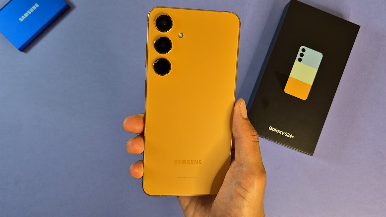 Samsung Galaxy S24 Plus Sandstone Orange Unboxing | Plus Accessories ...