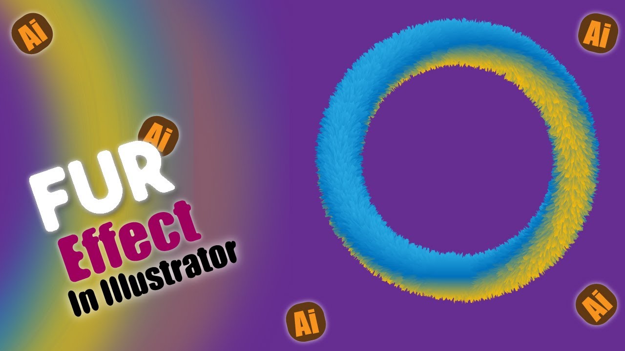 Realistic Fur Effect in Adobe Illustrator || Illustrator Tutorial 2023 ...