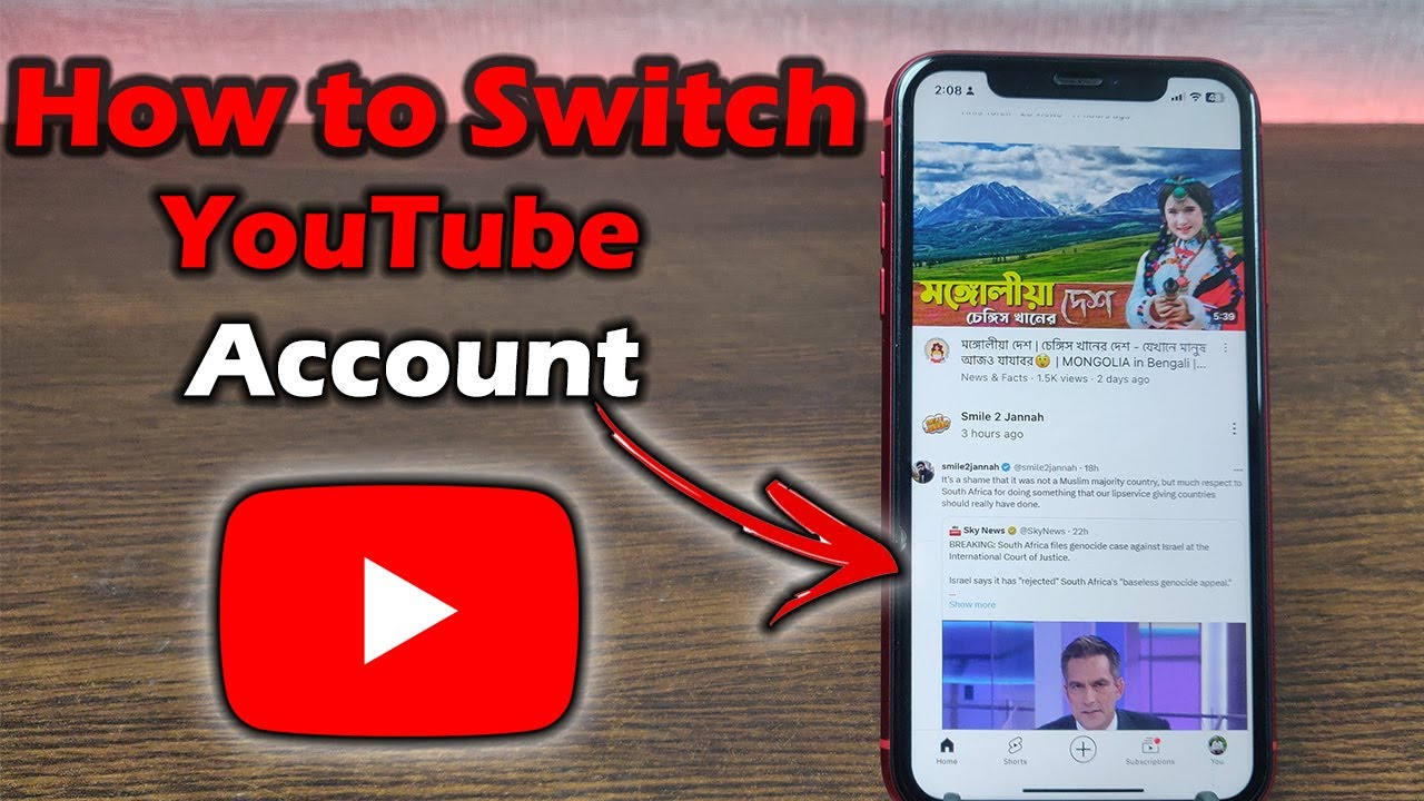 How to Switch Account on YouTube Apps on iPhone | Full Guide - YouTube