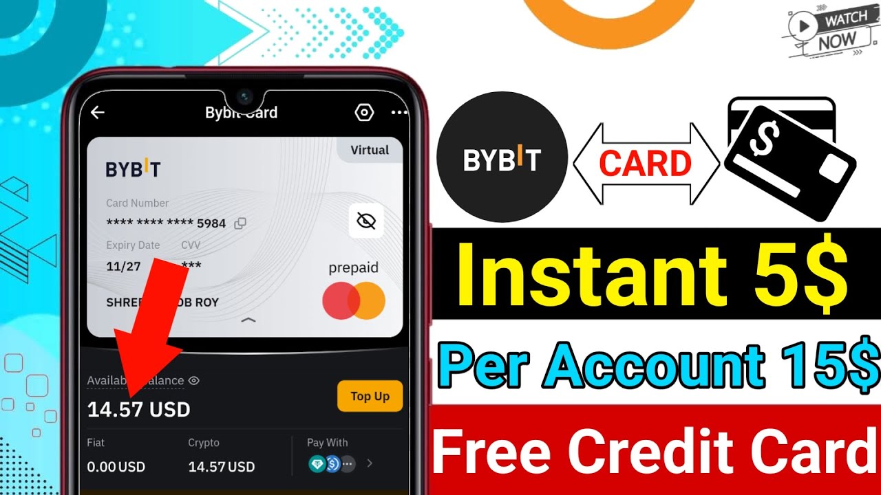 Instant Claim 5 Dollar | Per Account 15 Dollar Income | Bybit Card ...